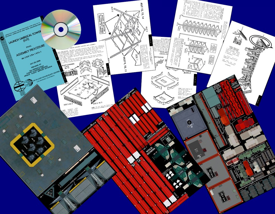 Launch Umbilical Tower LUT Craft Model for Monogram,Airfix 144 Saturn V ...