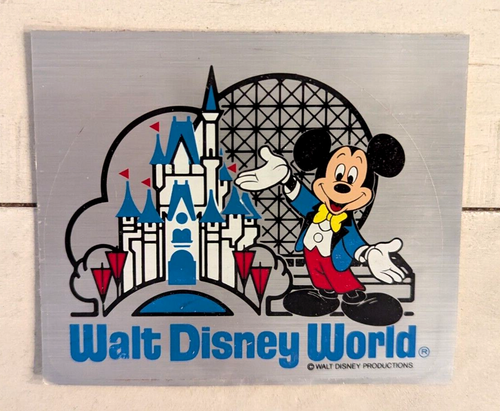 Vintage Sticker Walt Disney World Resort Epcot Mickey Mouse Decal 1985 ...