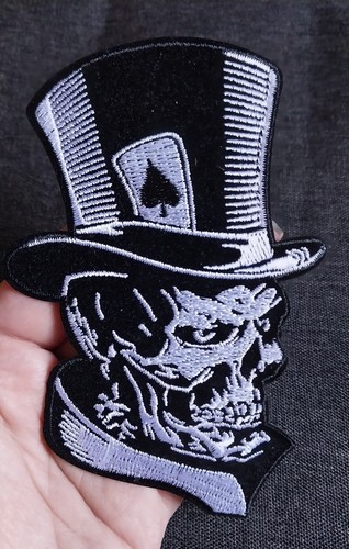 ACE of SPADES Reaper of Death OUTLAW BIKER SKULL Top Hat Motorcycle ...