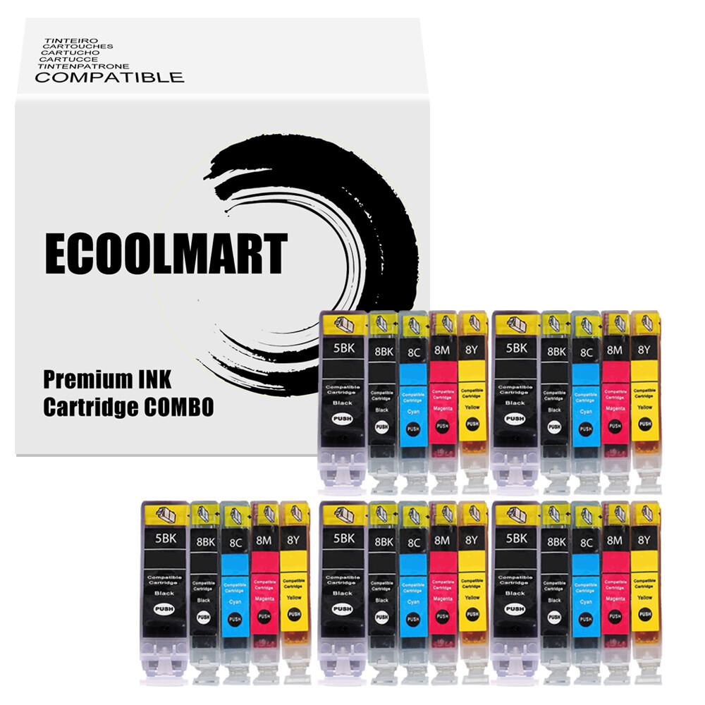 25 Ink Cartrdge for PGI5 CLI8 Pixma MP530 MP600 MP810 MP950 iP4500 ...