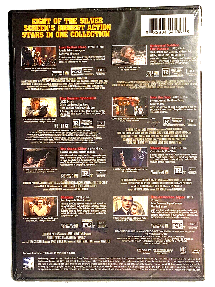 BULLETPROOF Tough Guys of Action 2 DVD 8 MOVIES *SEALED* 683904541888 ...