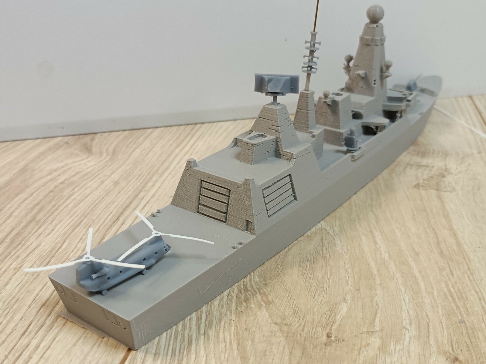 Type 45 Destroyer.1:350 waterline ship model kit PLA and Resin printed ...