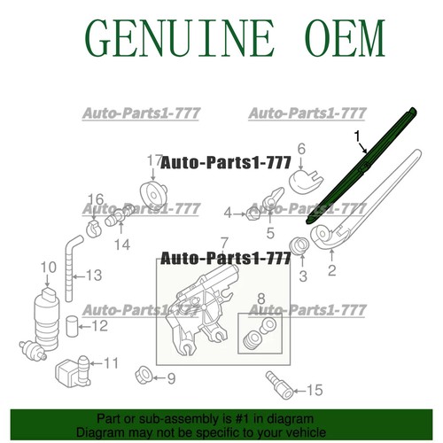 Genuine Rear windshield wiper blade For 11-18 Audi A4 Q5 Q7 VW Touareg ...