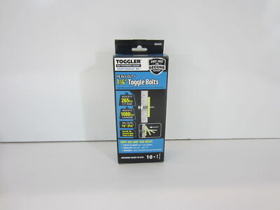 TOGGLER SNAPTOGGLE BB HEAVY DUTY 1/4" TOGGLE BOLTS. SET OF 10 (LOT OF ...