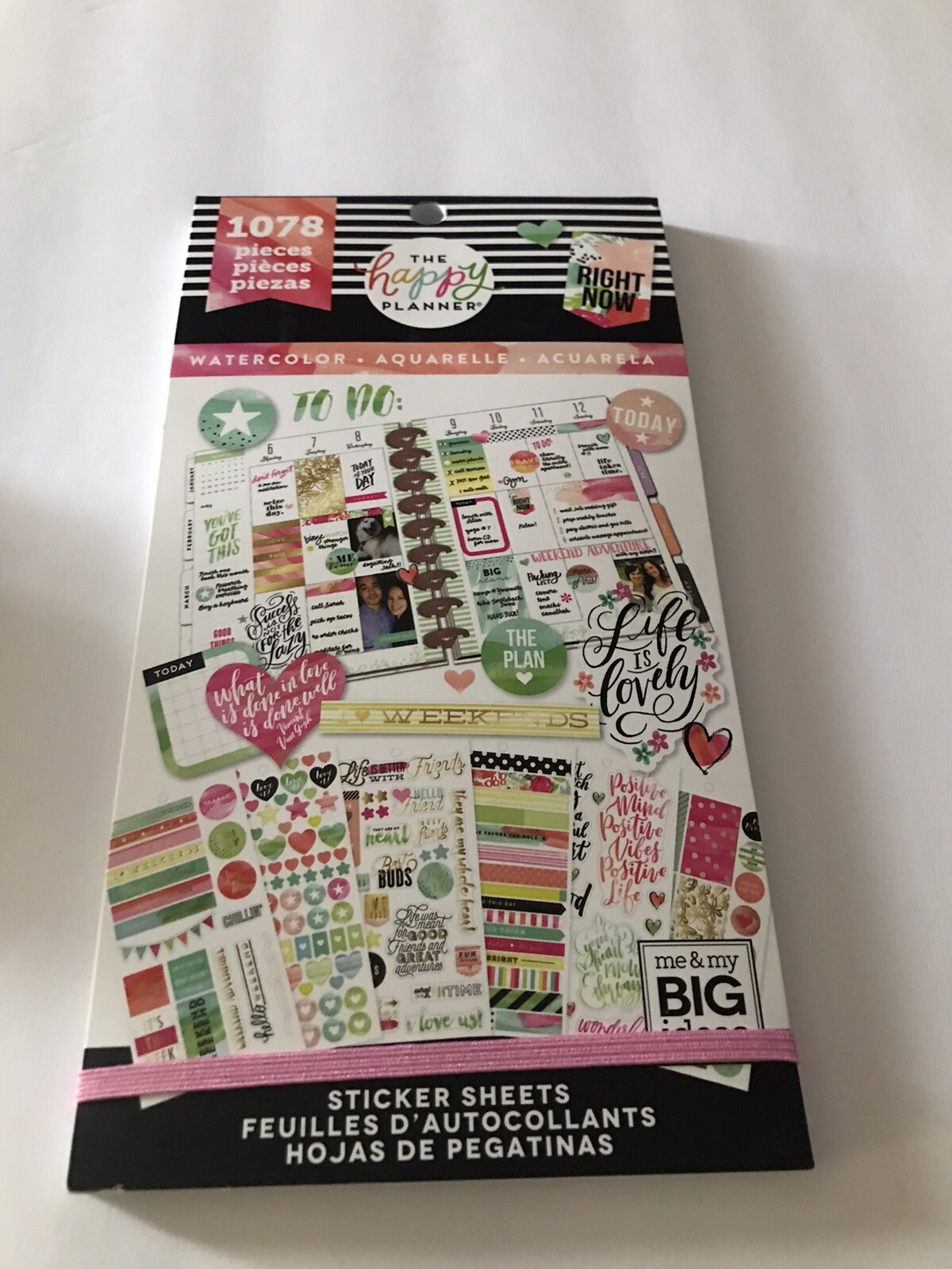 The Happy Planner Watercolor Sticker Book 1078 Me & My BIG Ideas 1557 ...