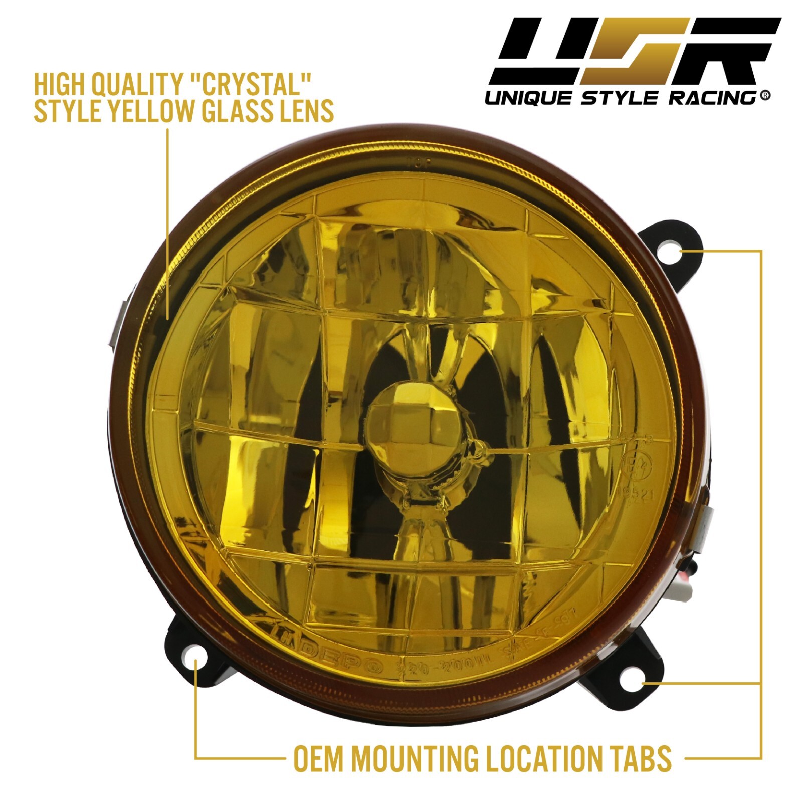 DEPO JDM Yellow Glass Fog Lights Set FIT 02-03 Subaru Impreza RS / WRX ...