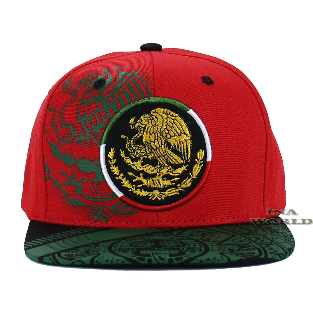 MEXICAN Hat Cap MEXICO Federal Eagle Aguila Logo Flat Bill Snapback ...