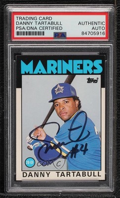 PSA/DNA 1986 Topps Traded Danny Tartabull PSA/DNA Authentic Card & Auto ...