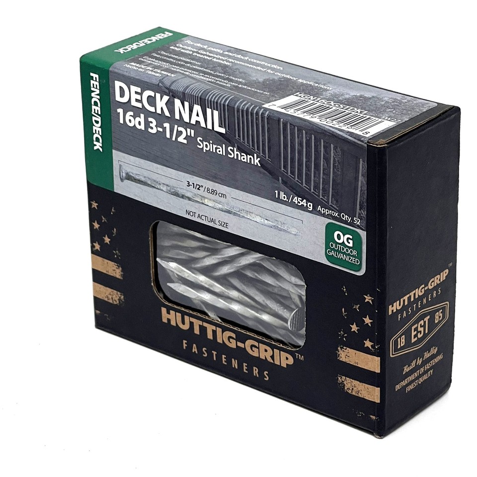 OHIY Huttig-Grip Fence Deck Nails 3-1/2 inches 16d for Wood Decking ...