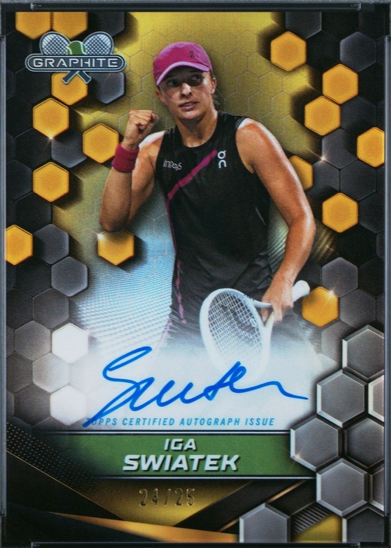 2024 Topps Graphite - Signatures Iga Swiatek #GS-ISK Gold Refractor /25 ...