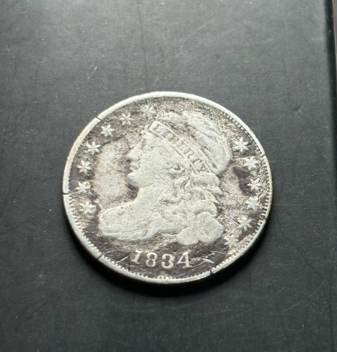 1834 Liberty Cap Bust Dime - Nice Details - FREE SHIPPING | eBay