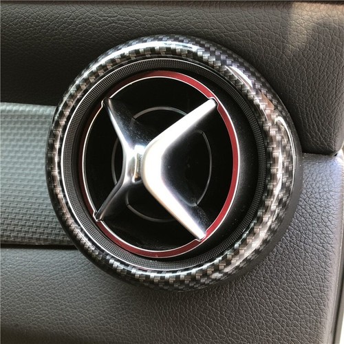 Carbon Fiber Style Air Vent Cover Trim Fit for Mercedes Benz W176 GLA ...