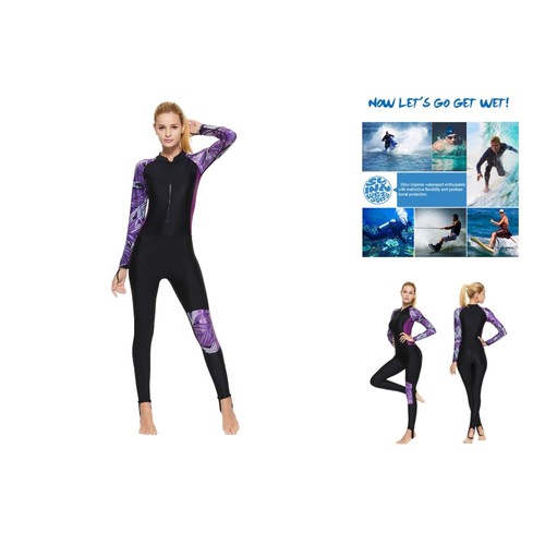 Versatile One-Piece Dive Skins - Long Sleeve with Zipper for Aquatic ...