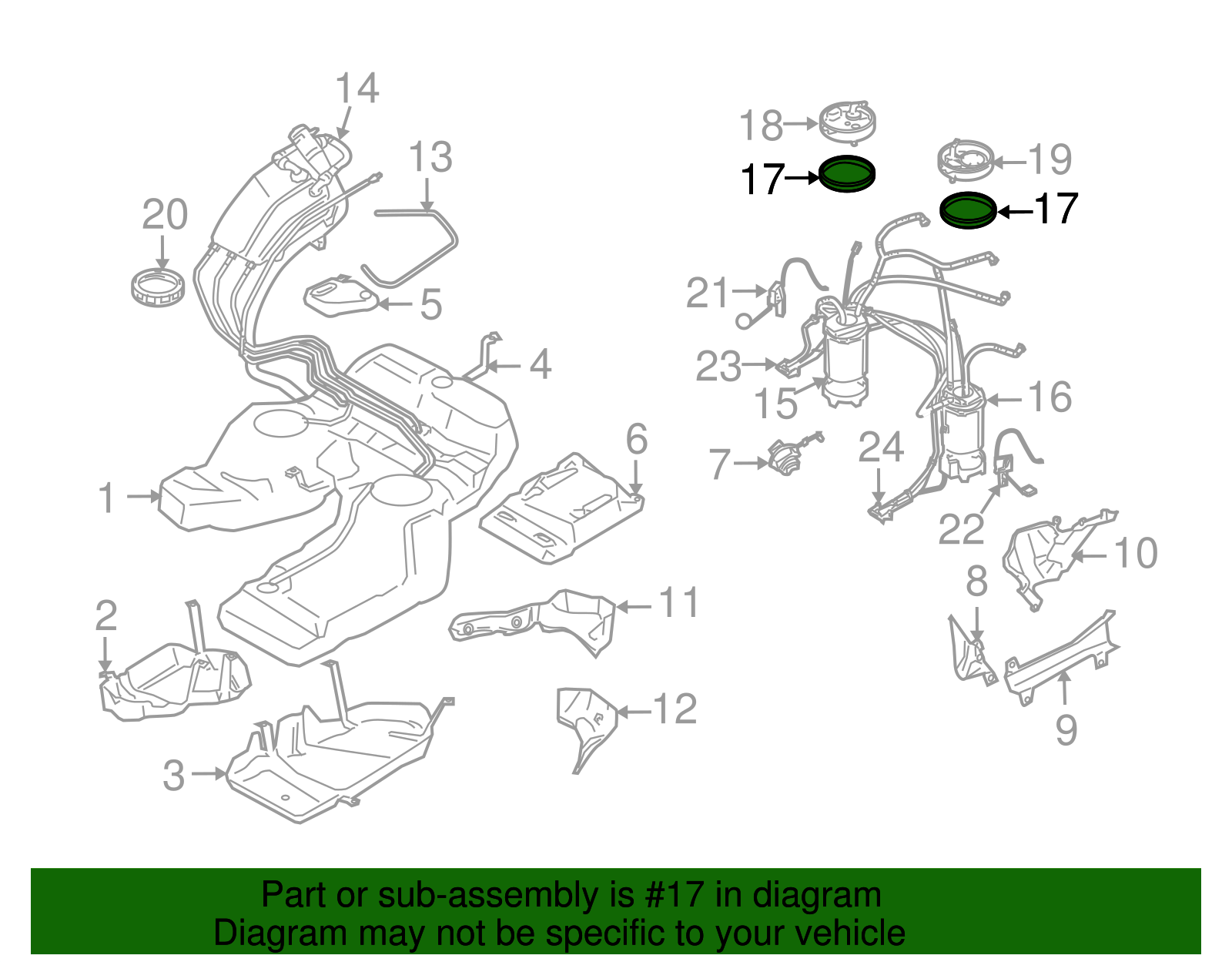 Volkswagen of America WHT005184 Gaskets and Sealing Systems - Fuel Pump ...