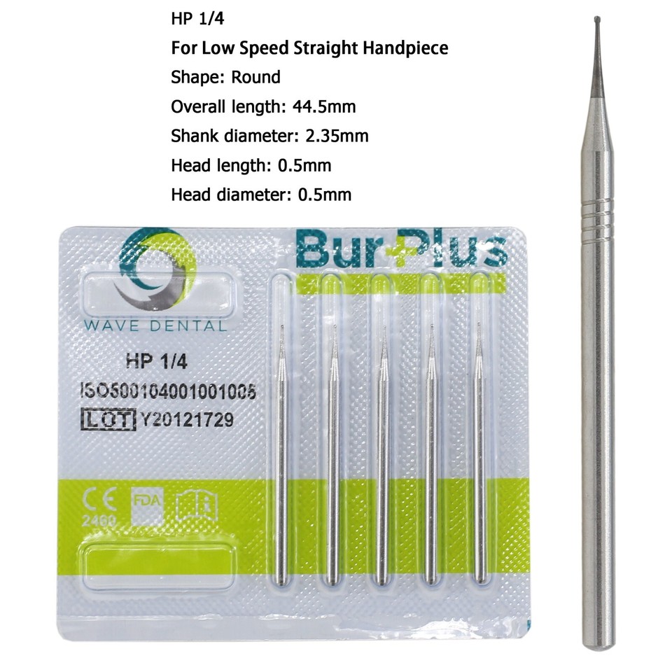 Wave Dental Carbide Burs Round HP Surgical Burs For Straight Handpiece ...
