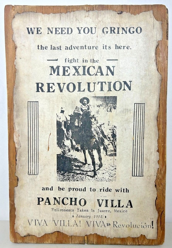 Pancho Villa Mexican Revolution Replica Wood Signs Set Old West Wall ...