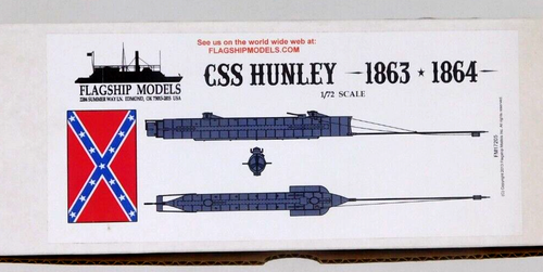 Flagship Models CSS Hunley 1863 to 1864 1/72 Scale Resin Photo Etched ...