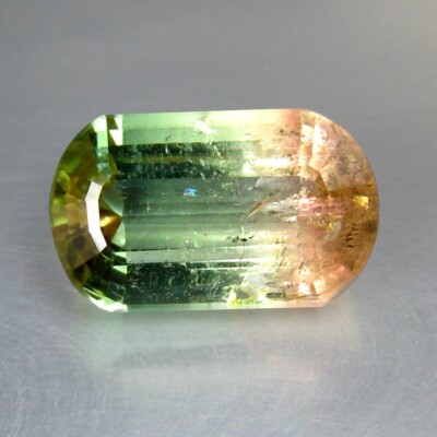 8.54 CT CUSHION 14X9 MM 100% UNHEATED GREEN AND PINK MOZAMBIQUE ...