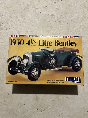 MPC 1018 1/32 Scale 1930 4 1/2 Litre Bentley Plastic Model Kit New Open ...