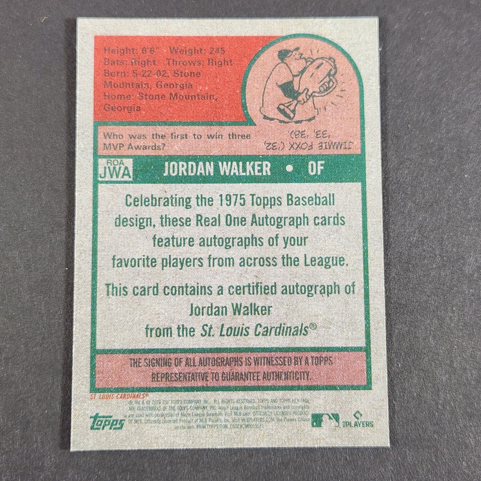 2024 Topps Heritage #ROA-JWA Jordan Walker Autograph | eBay