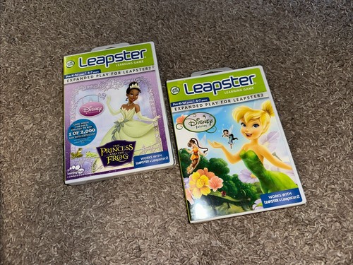 Lot of 2 LeapFrog Leapster Learning Disney Princess Spelling Word ...