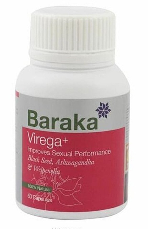 Baraka Virega+ 60 Capsules – Male Sexual Performance, Vitality Herbal ...