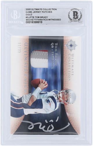 Tom Brady Patriots Signed 2005 Upper Deck Ultimate Collection #11/35 ...