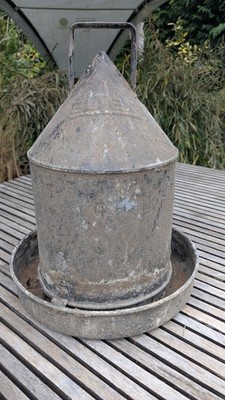 Vintage galvanised ELTEX poultry feeder | eBay UK