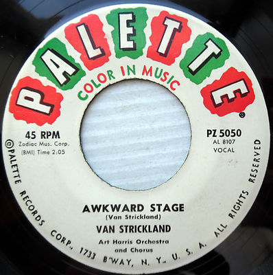 VAN STRICKLAND teenPOP 45 AWKWARD STAGE GREEN AND WHITE strong vg+ PALETTE e0132 | eBay