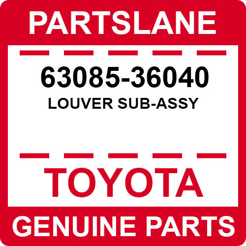 63085-36040 Toyota OEM Genuine LOUVER SUB-ASSY | eBay Australia