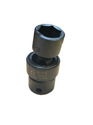 Sunex 318U 9/16" - 3/8" Drive 6 Point Universal Shallow Impact Socket ...