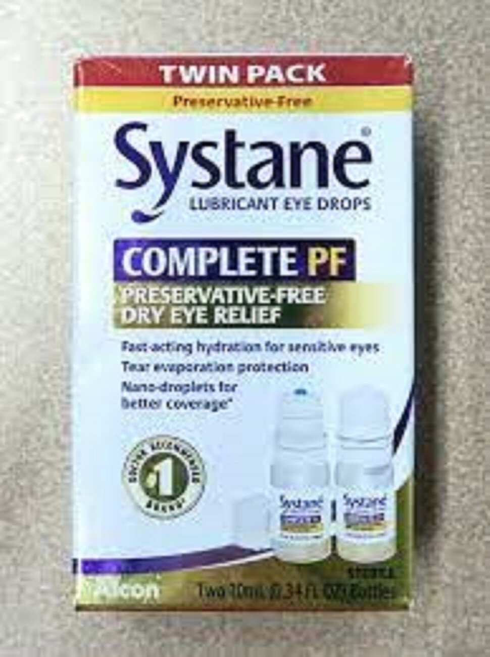 Systane Complete PF Lubricant Eye Drops Two 10mL bottles EXP 7/2025 ...