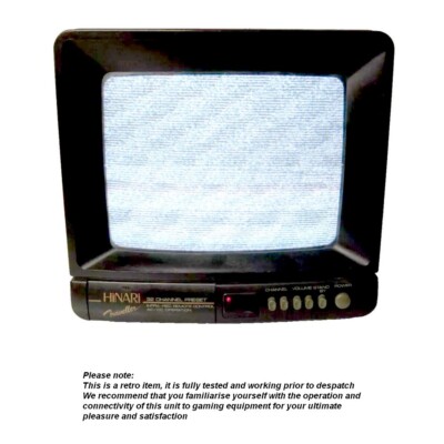 Vintage Hinari CRT TV 10" tele box cube retro gaming monitor HIT 10R ...