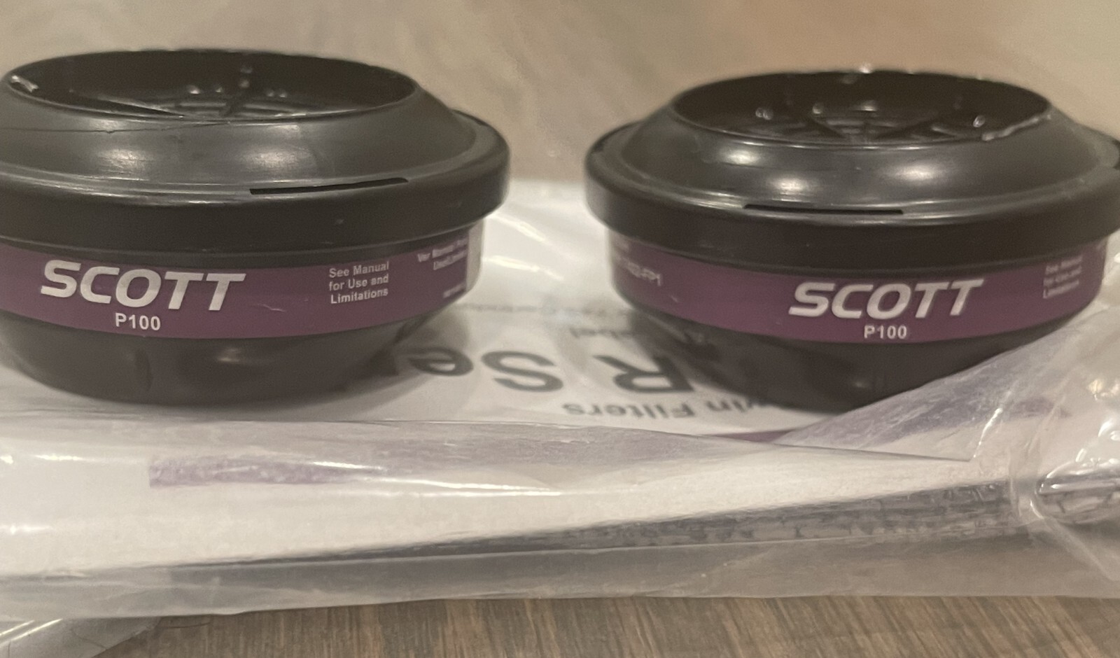 3M Scott P100 Twin Filter Cartridges For 742 F, N, R Series 2Pack Niosh ...