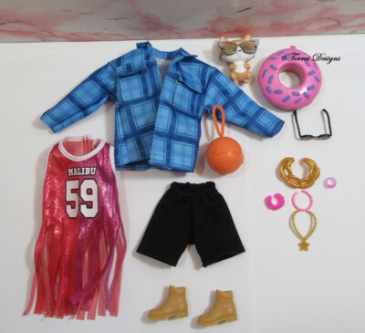 New Curvy Barbie Extra 13 Doll Outfit and Accessories for Gift Play or ...