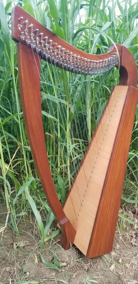 27 String Boru & Trinity Irish Harp, Celtic Irish Lever Harp, Folk Harp ...