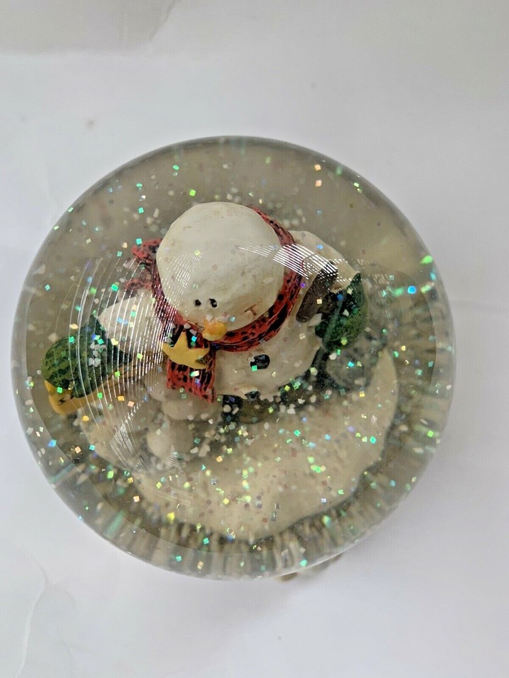 Collectible Holiday Christmas Snowman Snowballs Musical Snow Globe | eBay
