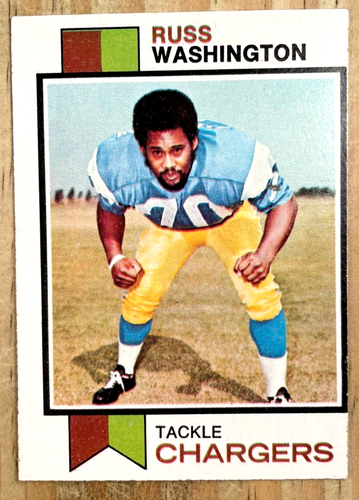 1973 TOPPS RUSS WASHINGTON CARD#199 SAN DIEGO CHARGERS MISSOURI TIGERS ...