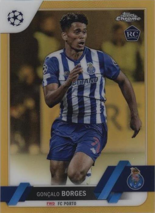 2022-23 Topps Chrome UEFA Club Competitions - Goncalo Borges #134 Gold ...