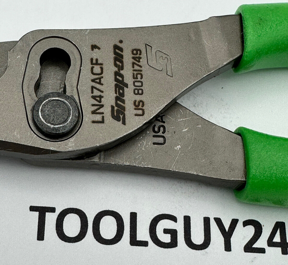 SNAP ON LN47ACF G GREEN 9" Talon Grip Long Nose Slip Joint Pliers NEW ...