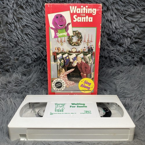 Rare Barney Waiting For Santa VHS Video Tape 1992 Christmas Sing Along ...