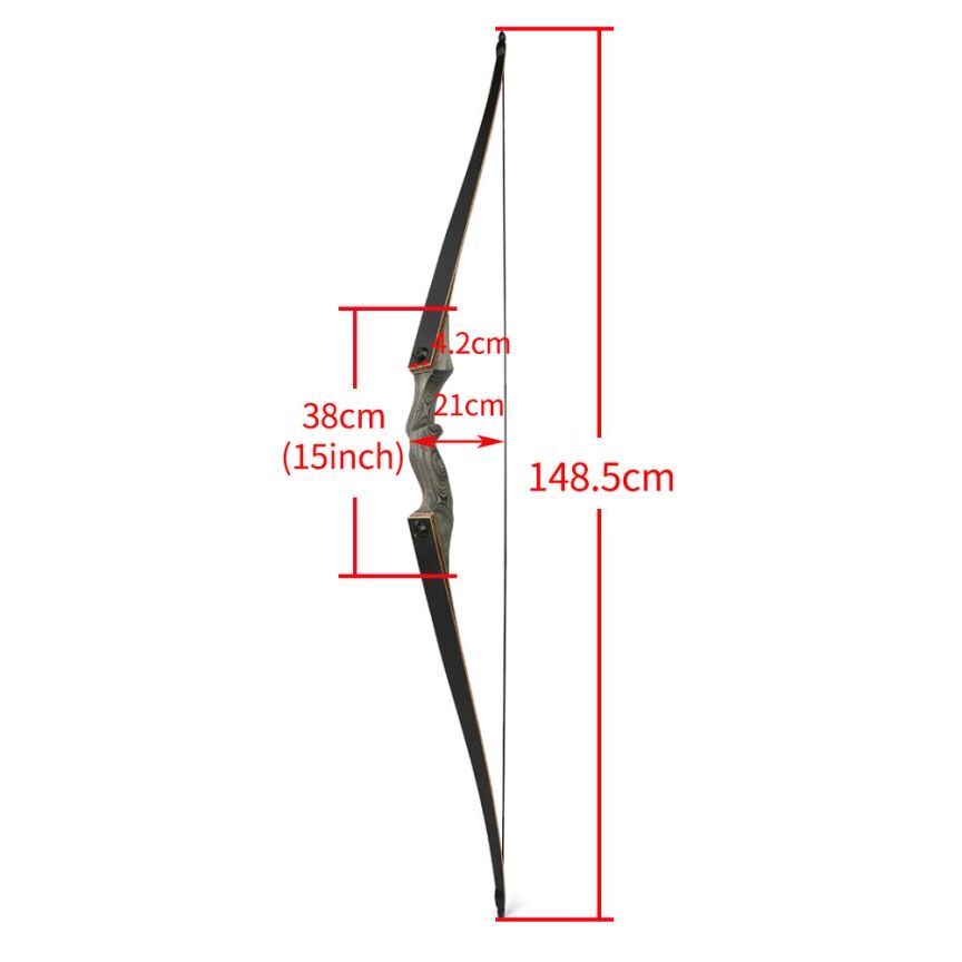20-60lbs 60" Archery Longbow Takedown Recurve Bow Target Hunting ...
