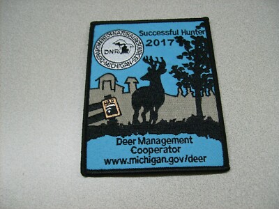 2017 MICHIGAN SUCCESSFUL DNR DEER HUNTING PATCH - BEAR - TURKEY - ELK ...