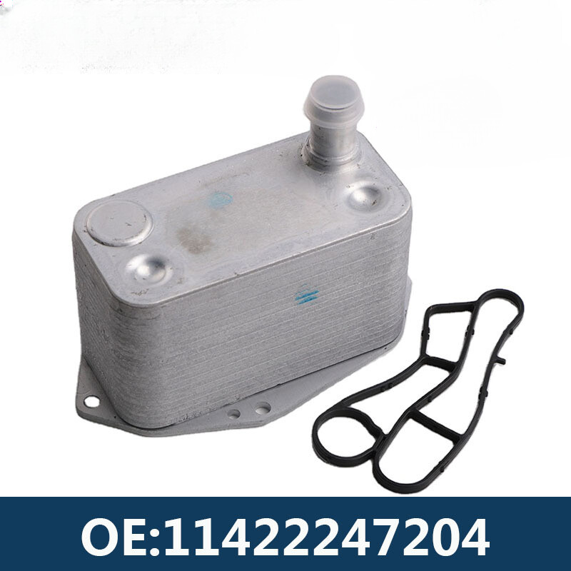 11422247204 Automobile Engine Oil Cooler Metal Silver Tone For BMW X5 ...