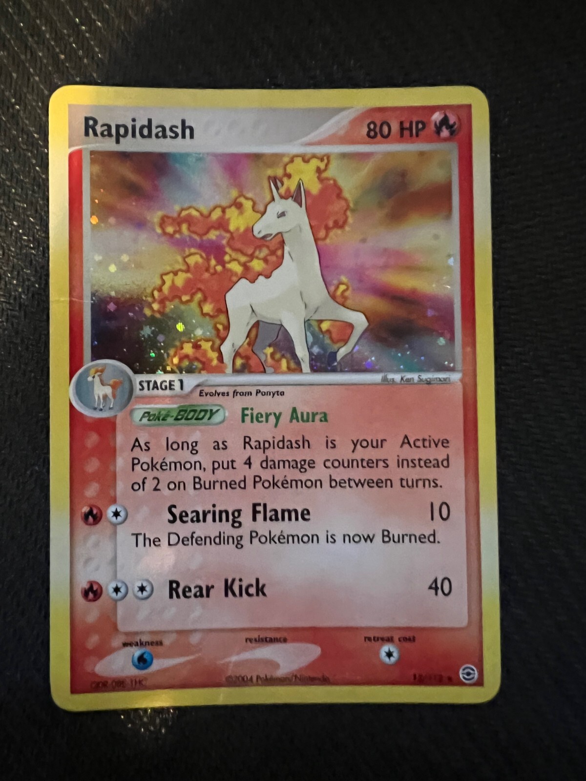 Rapidash - 13/112 EX Fire Red Leaf Green - Holo Rare Pokemon Card - LP ...