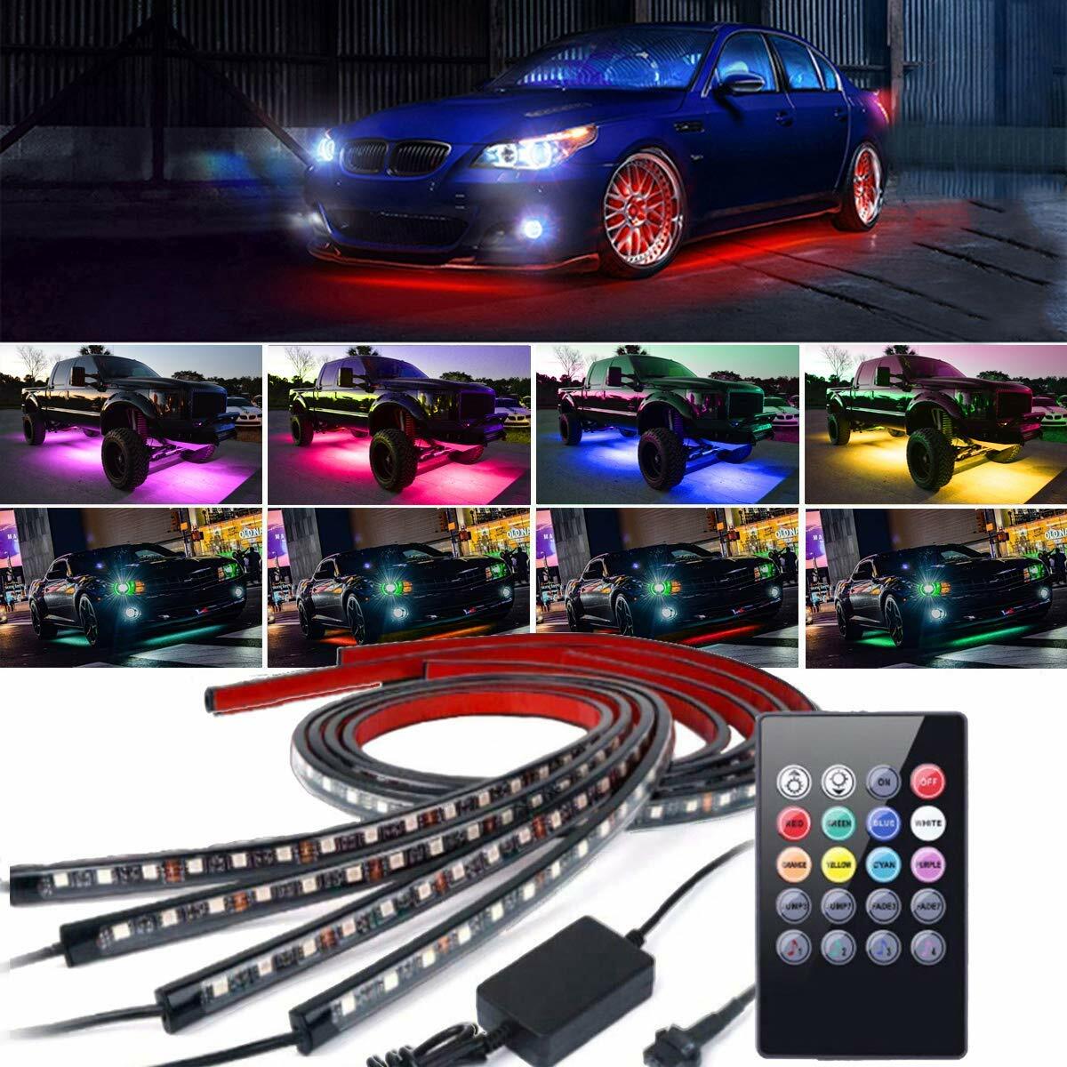 7 Million Led Underglow Kit 4X8 RGB Million Color LED Under Glow Light