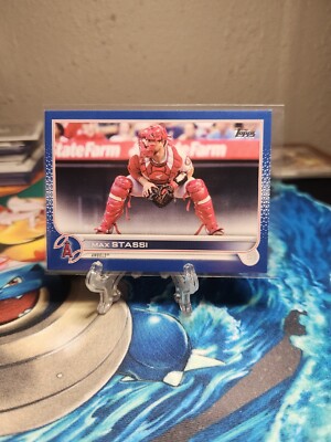 MAX STASSI ANGELS 2022 TOPPS BLUE PARALLEL BASE SP CARD #609 | eBay