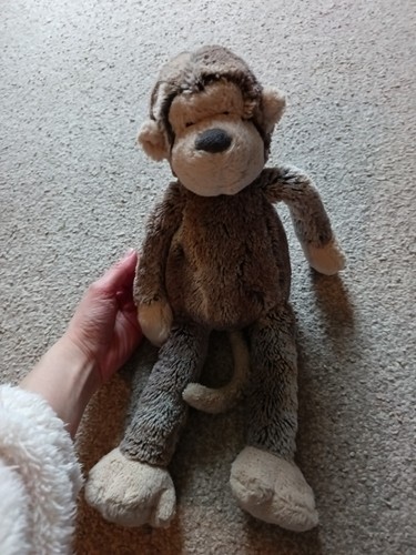 Jellycat medium brown bashful moss monkey in great condition | eBay
