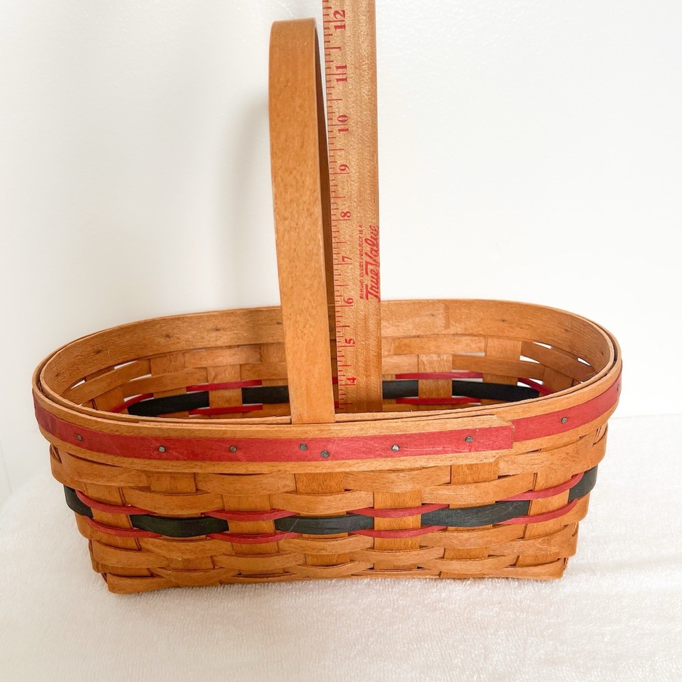 Vintage 1994 Longaberger oval Easter basket with handle no liner | eBay UK