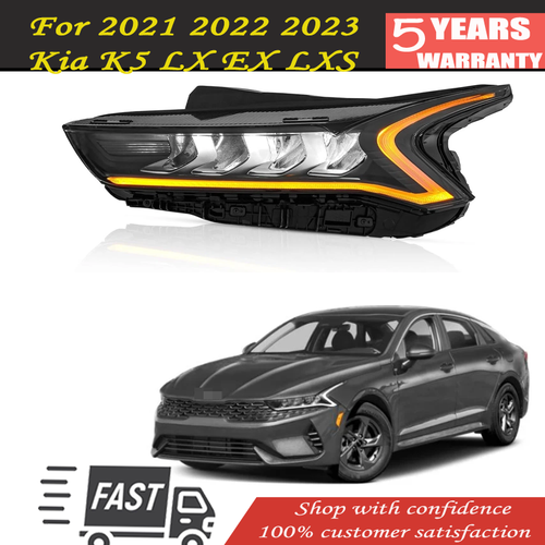 LED Headlight Assembly For 2021-2022-2023 Kia K5 LX EX LXS Left Driver ...